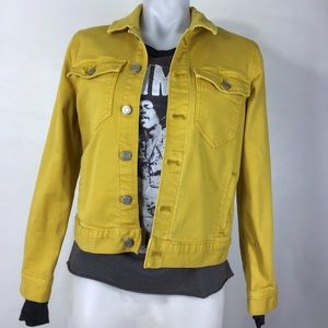 J. Crew | Jackets & Coats | J Crew Yellow Jean Jacket | Poshmark